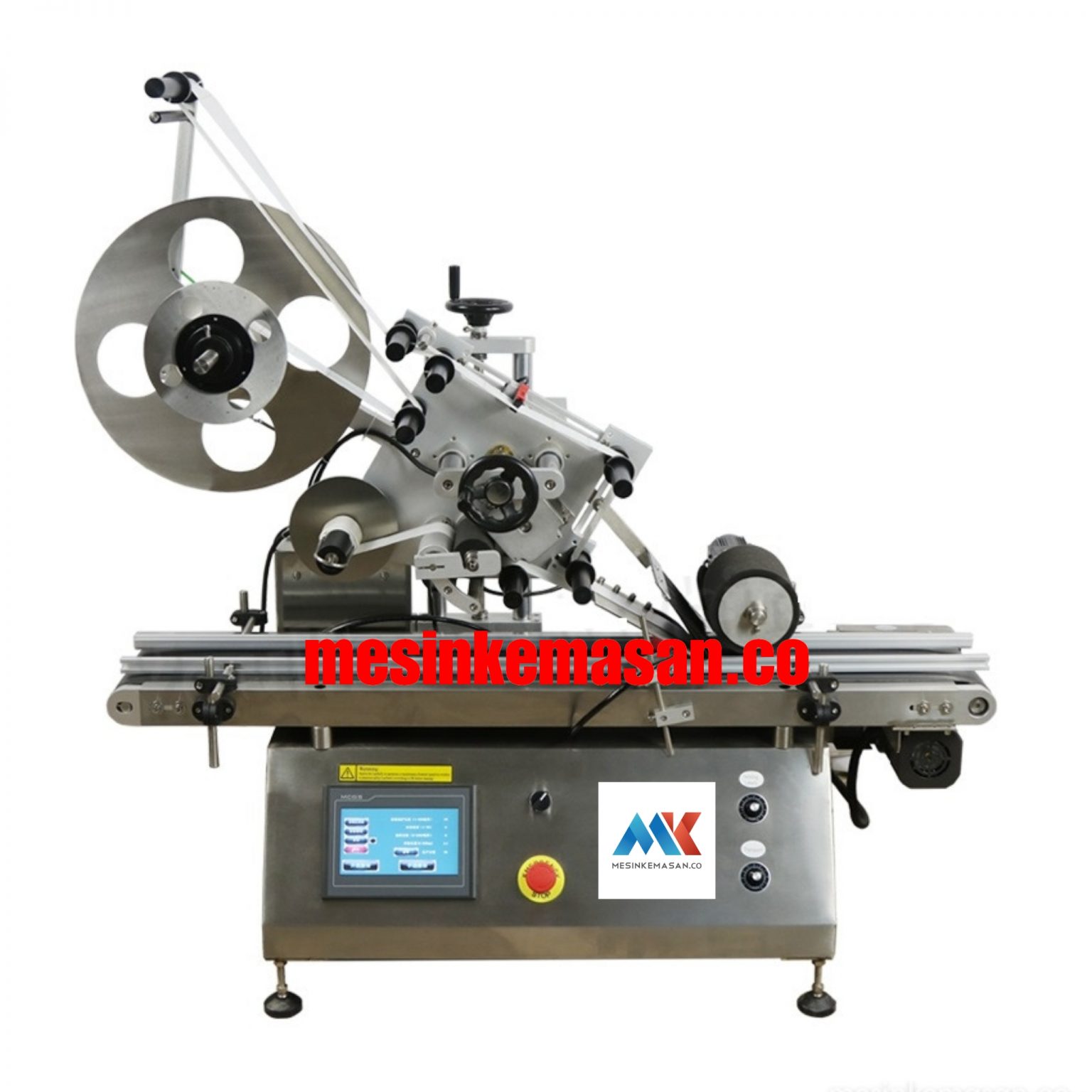 MK-130T Mesin Label Atas (Top Labelling Machine) Mini Full Otomatis ...