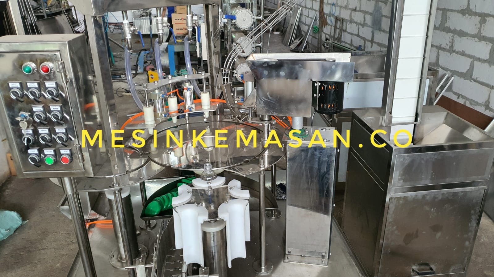 Mesin Cuci Isi Tutup Botol Rotary Inline NKI-700 | Mesin Packing, Mesin ...